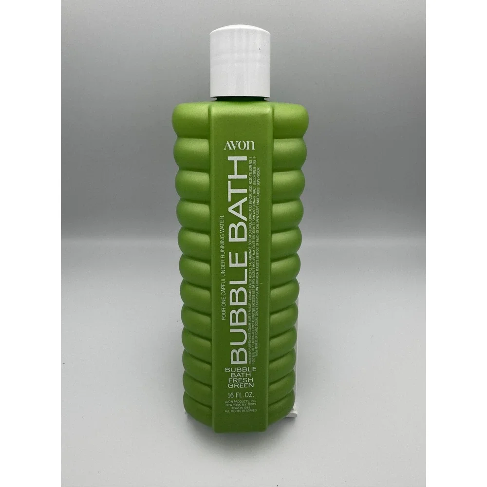Bath & Body | Vintage Avon Fresh Green Bubble Bath 16 Oz 1984 Ribbed ...